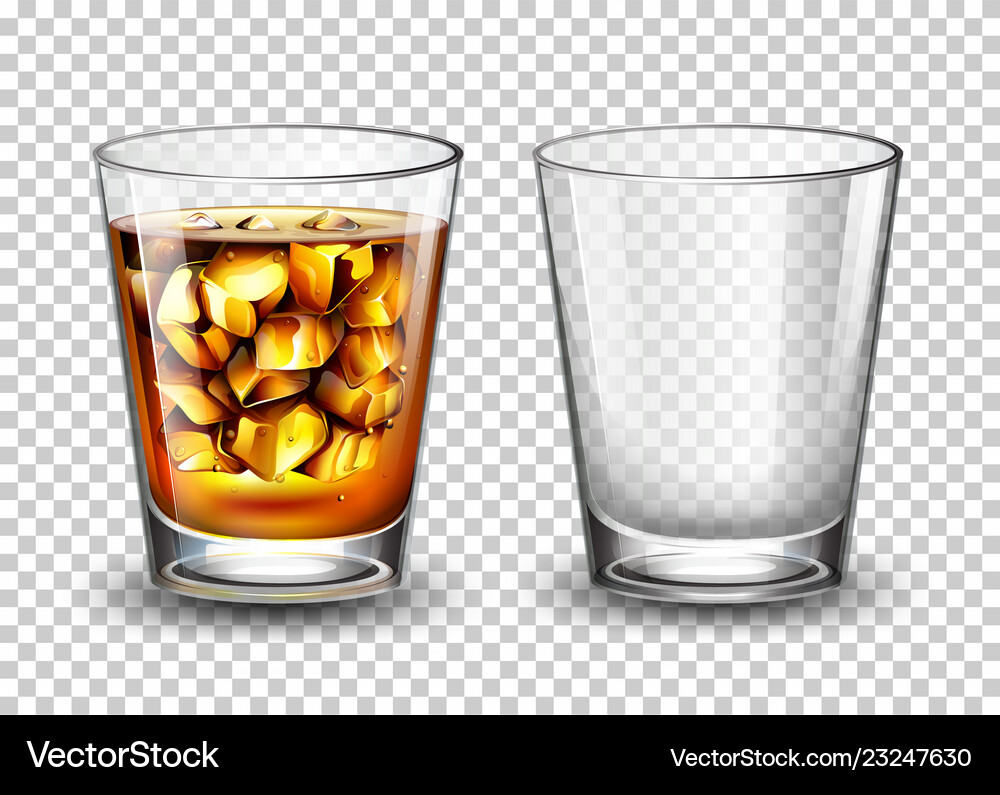 Set of transparent glass Royalty Free Vector Image