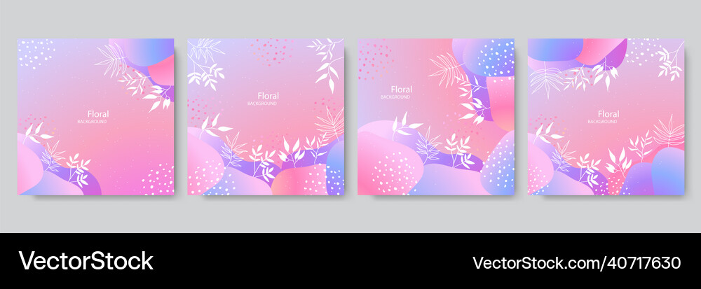 Trendy abstract post story art templates Vector Image