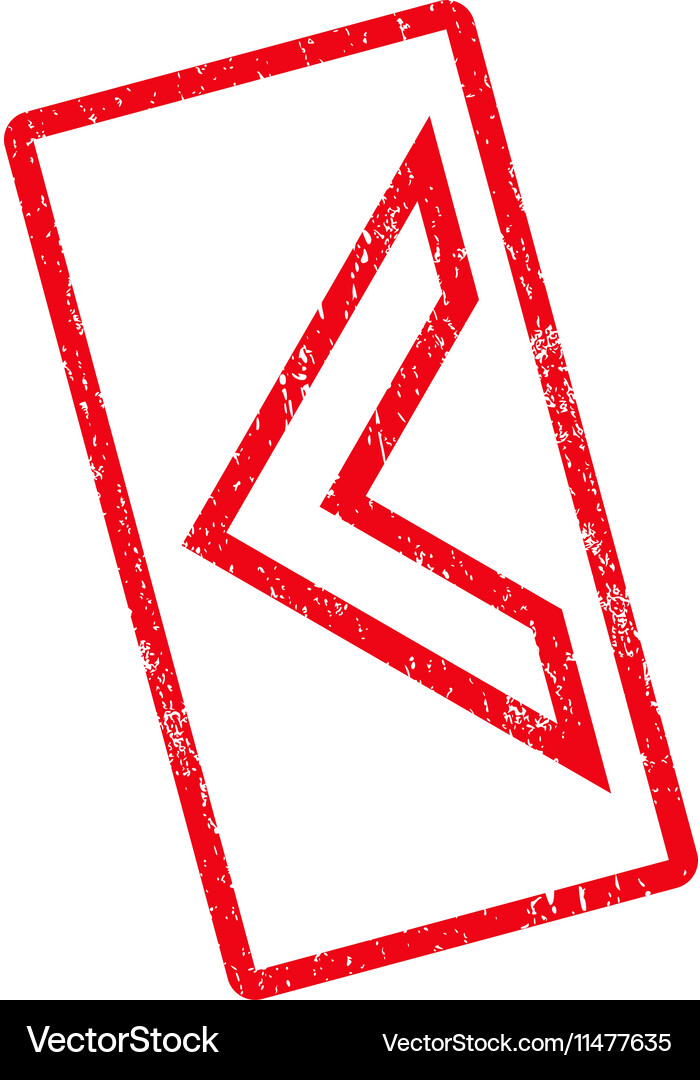 Arrowhead left icon rubber stamp Royalty Free Vector Image