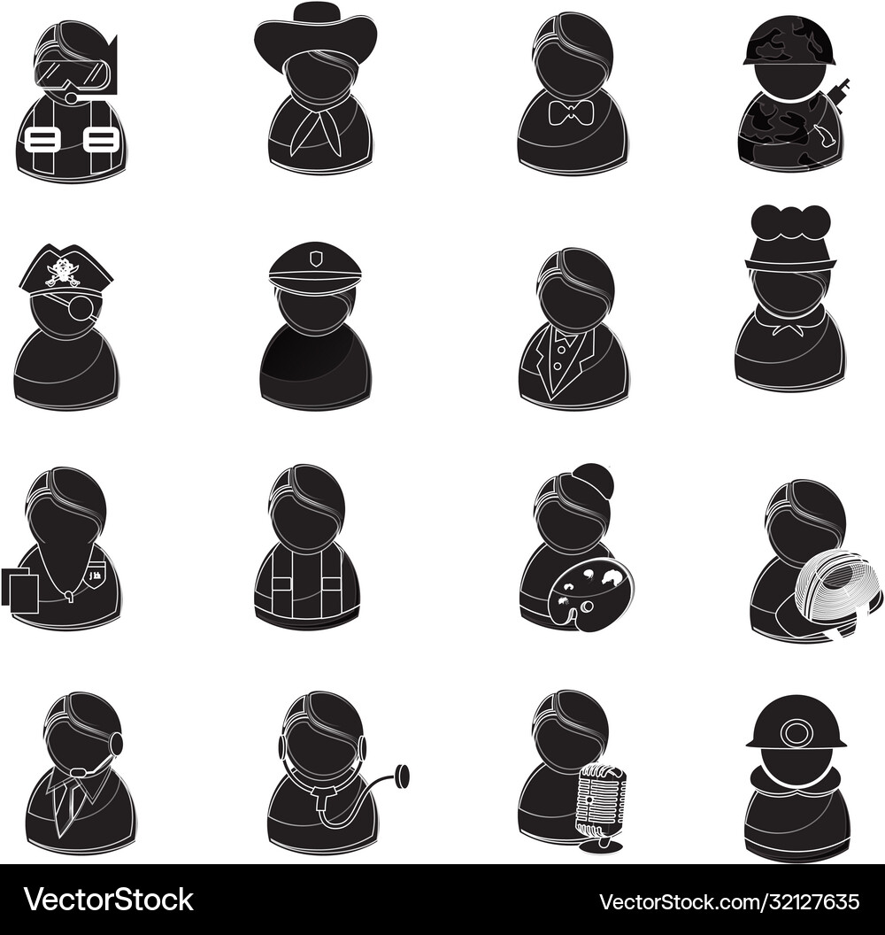 Collection icons for web design isolated on white Vector Image