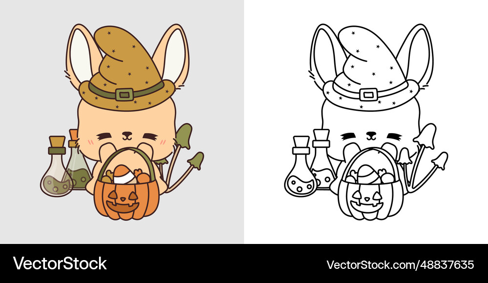 Cute halloween bunny clipart Royalty Free Vector Image