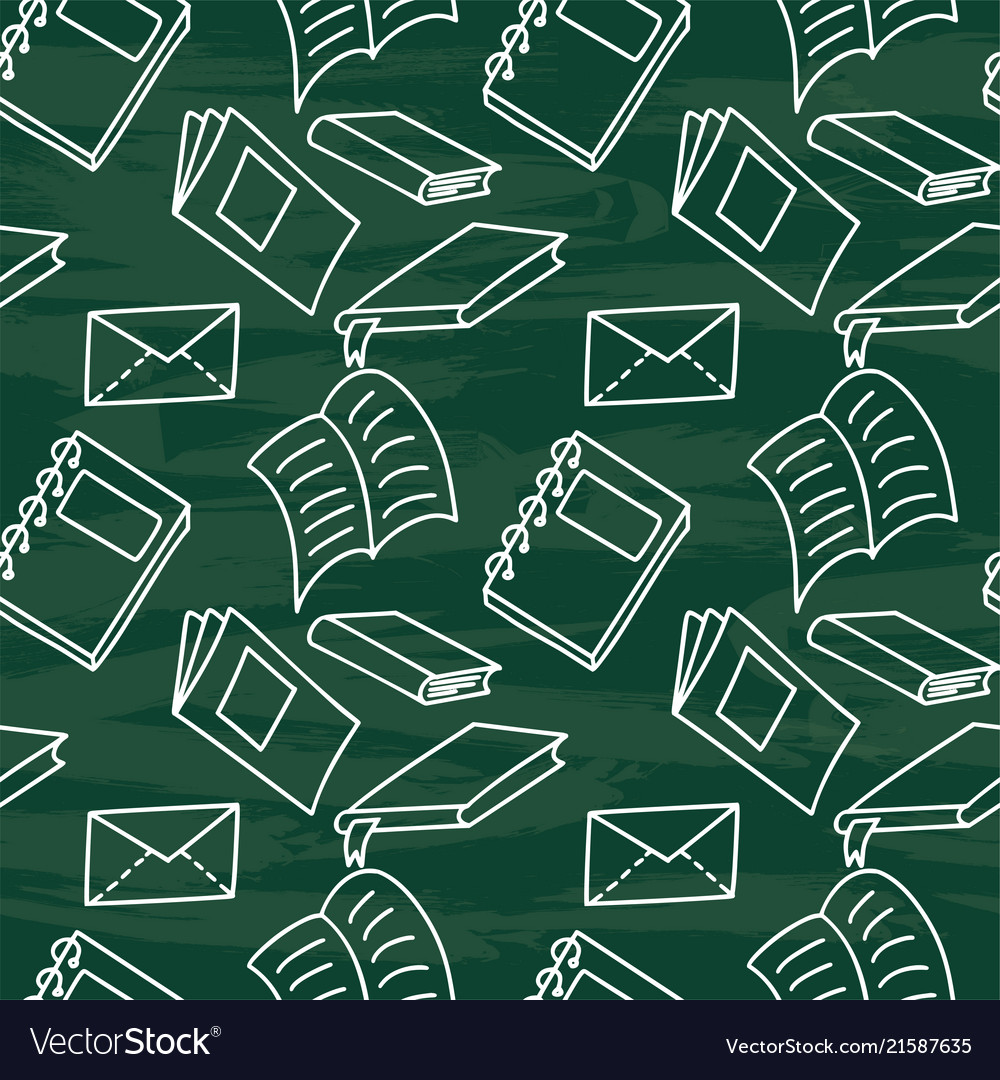 Doodle seamless background school pattern Vector Image