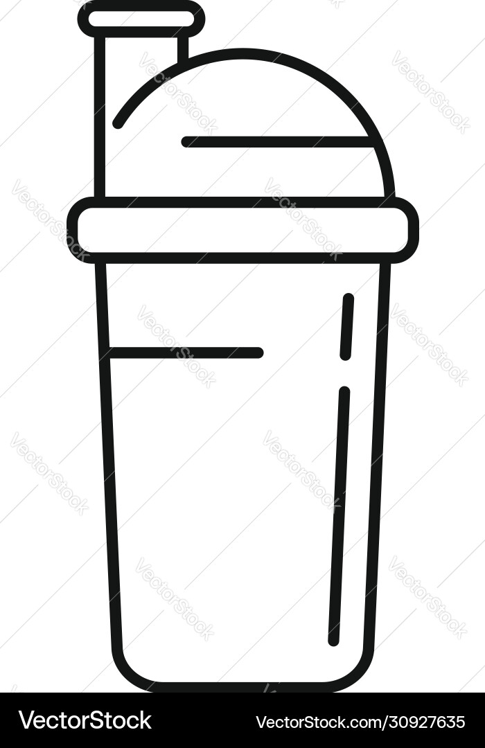 Fitness shaker icon outline style Royalty Free Vector Image