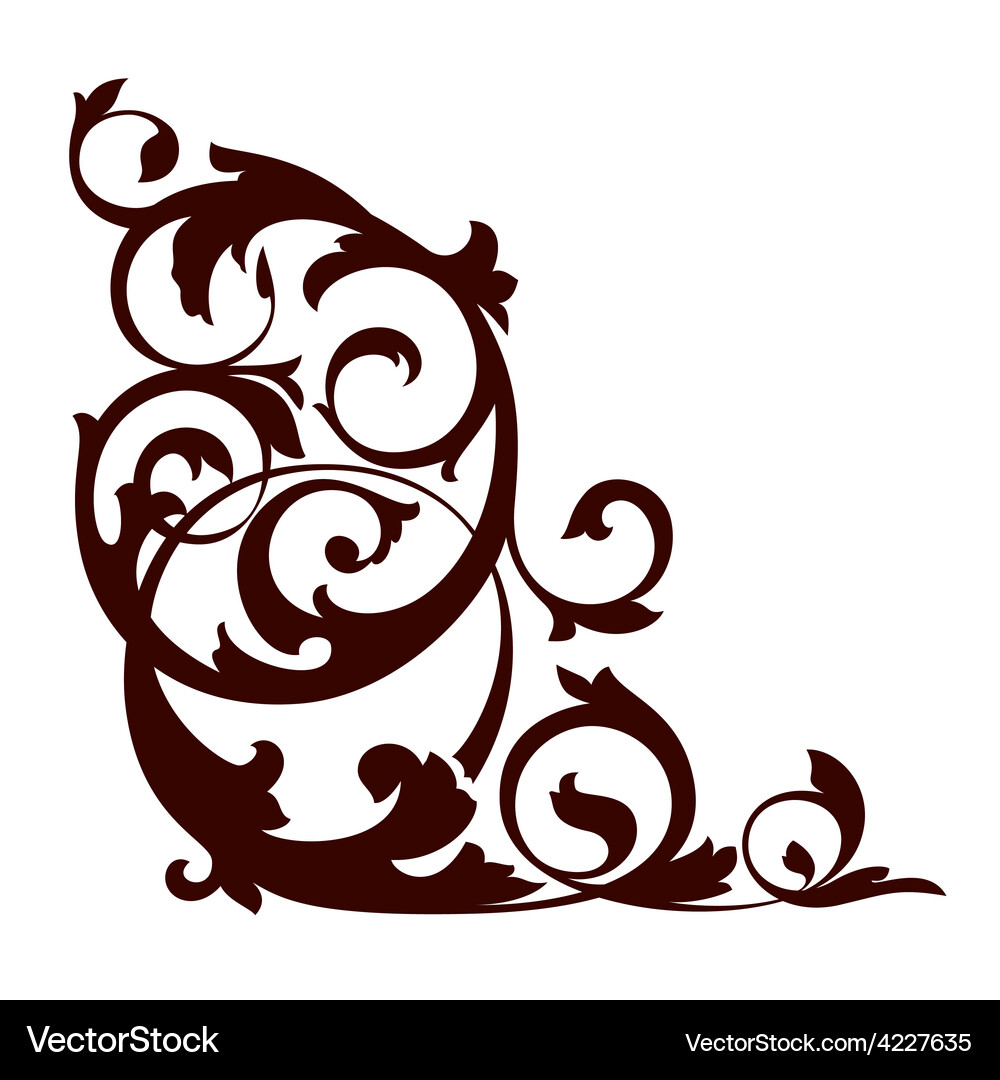Floral element Royalty Free Vector Image - VectorStock