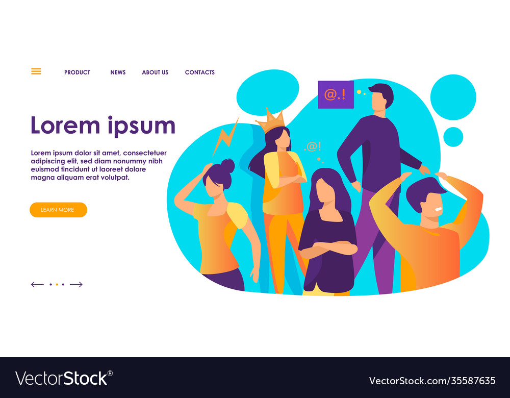 Group people with problem behavior Royalty Free Vector Image