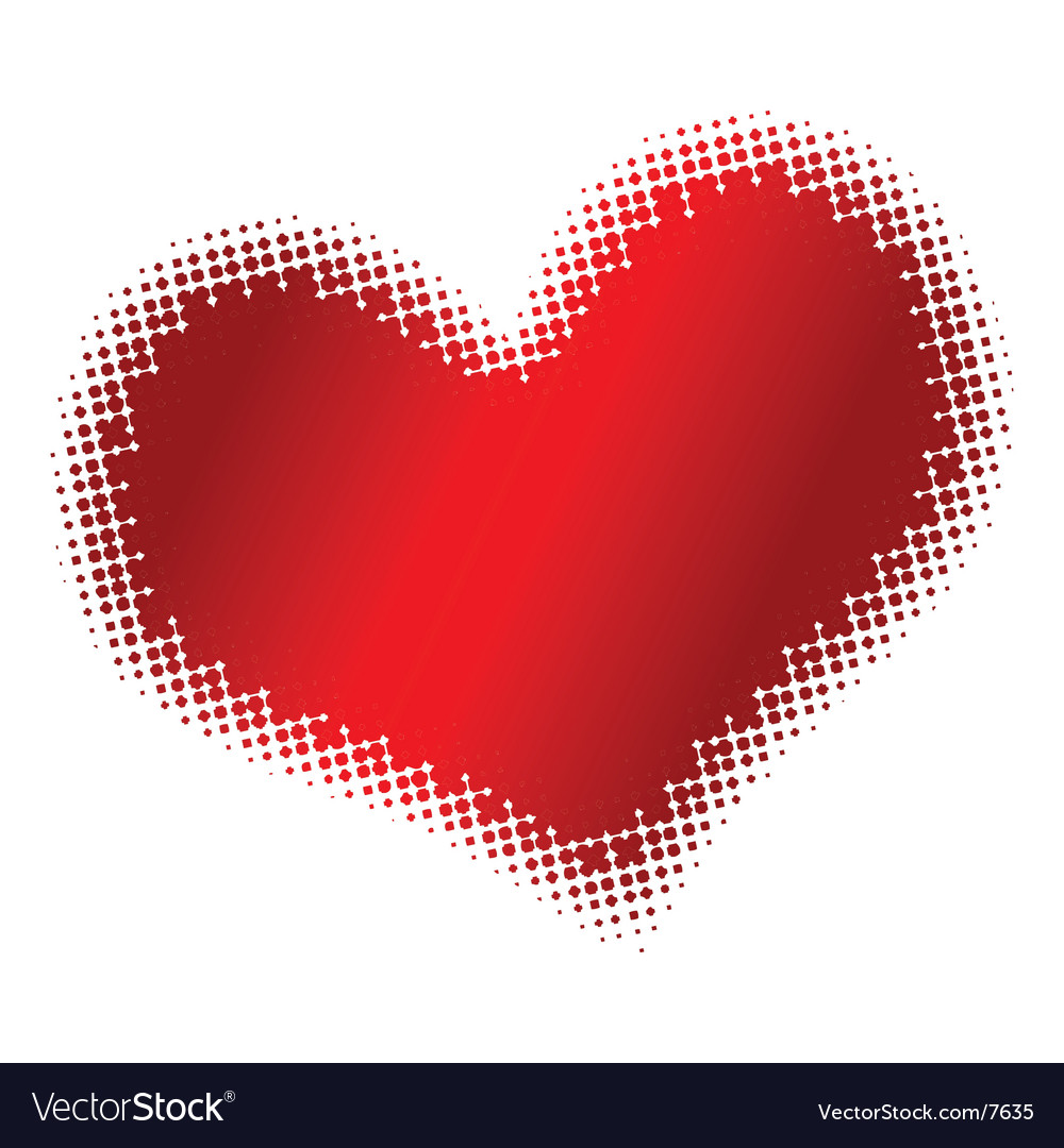 Halftone heart Royalty Free Vector Image - VectorStock