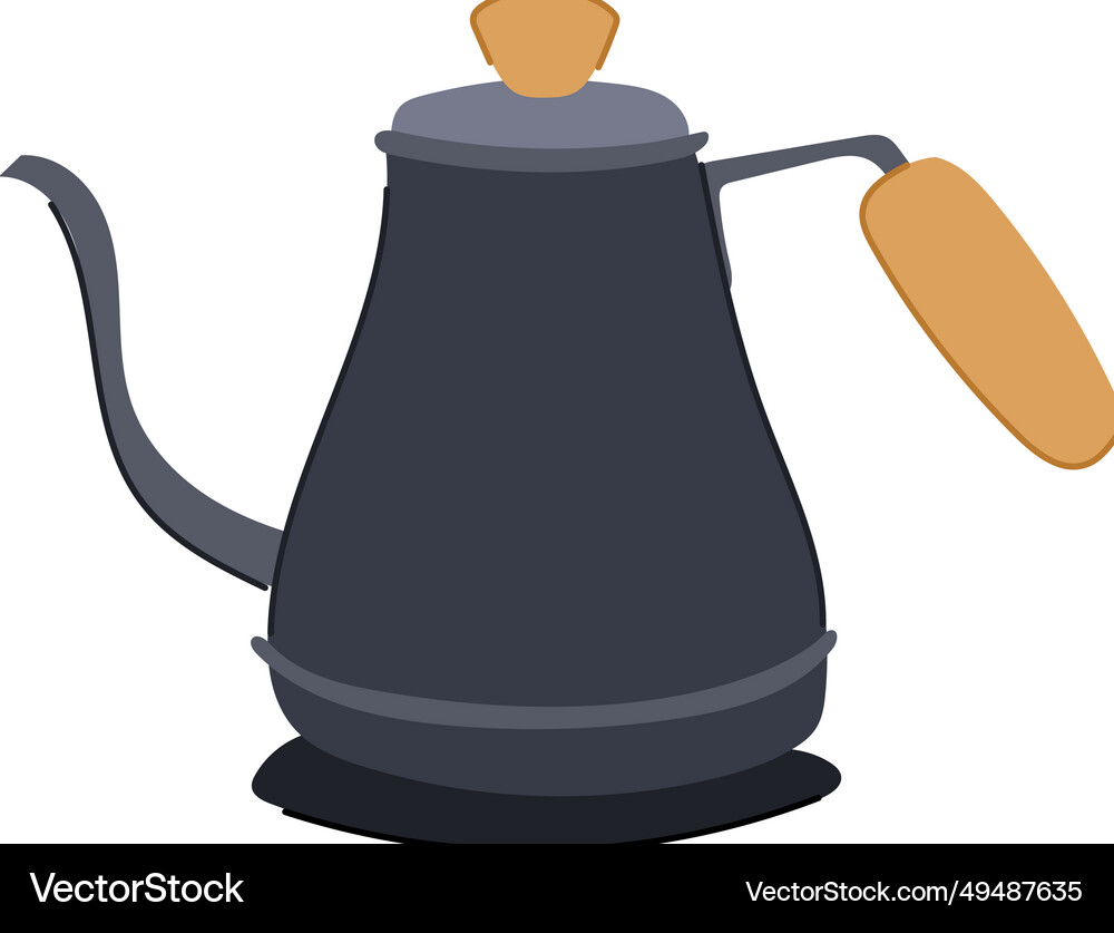 Metal steel drip kettle cartoon Royalty Free Vector Image