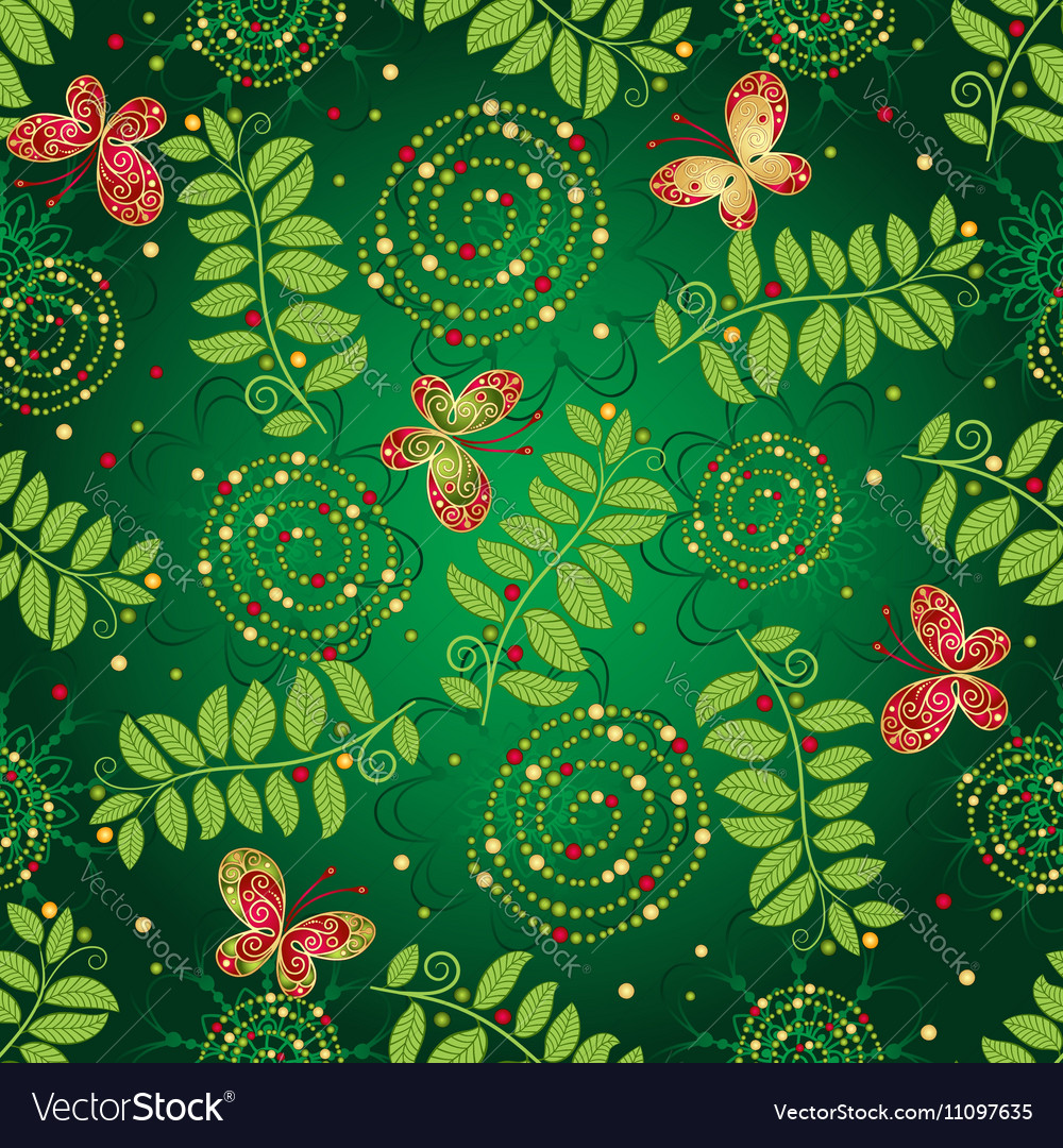 Seamless green gradient pattern Royalty Free Vector Image