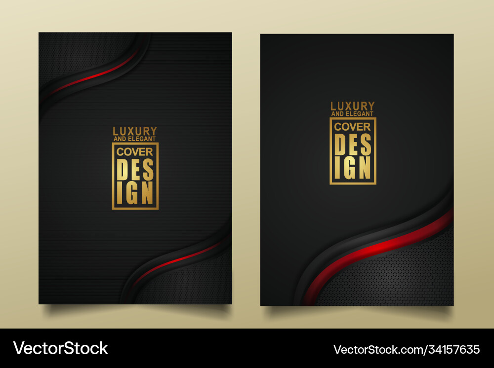 Set cover design template with luxury and elegant Vector Image