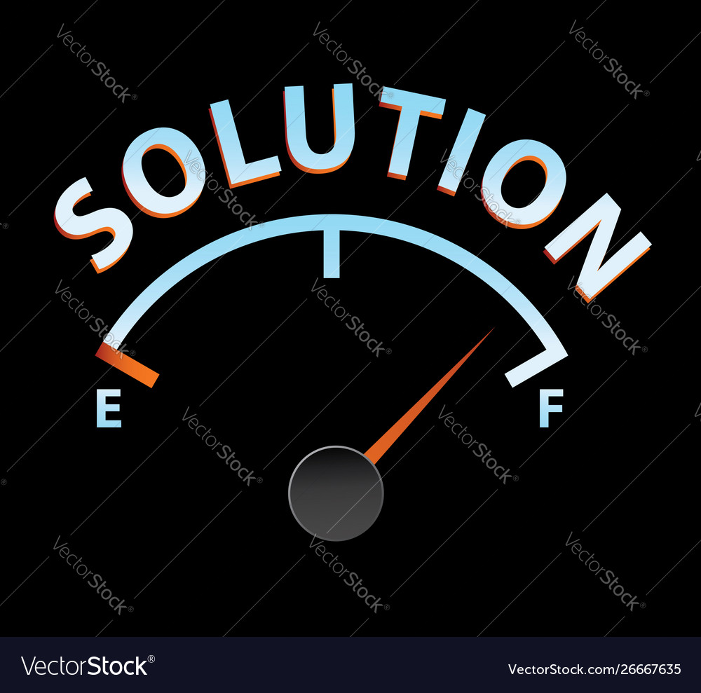 Solution meter Royalty Free Vector Image - VectorStock
