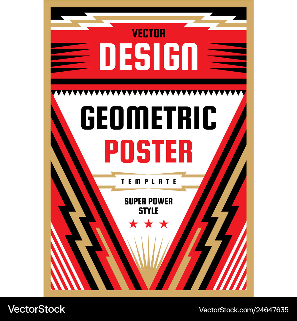 Vertical art poster template in heavy power style Vector Image