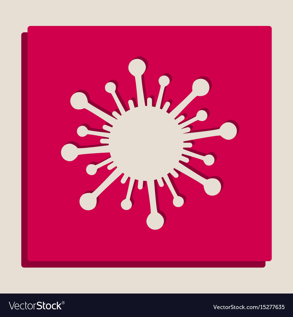 Virus sign grayscale version Royalty Free Vector Image