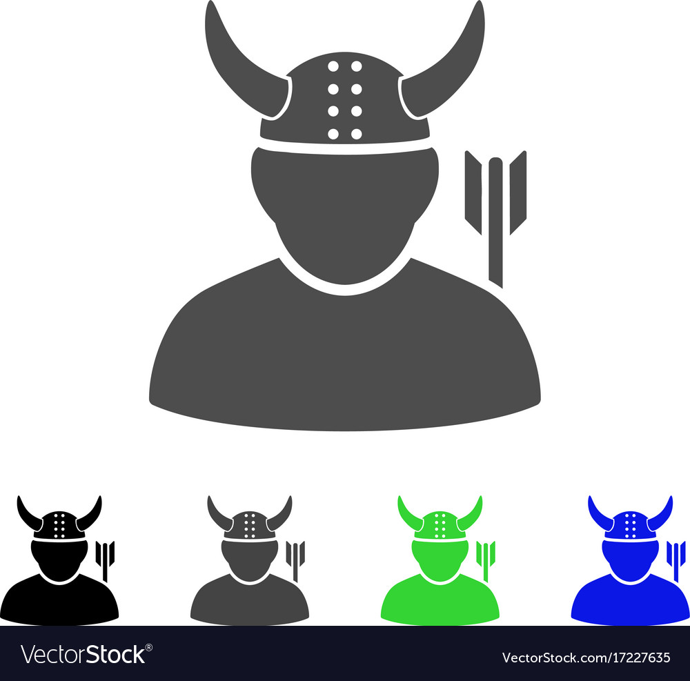 Warrior flat icon Royalty Free Vector Image - VectorStock