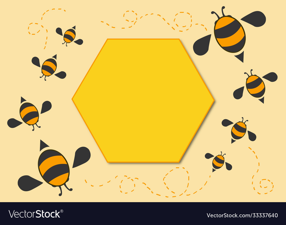 Bees hive background Royalty Free Vector Image
