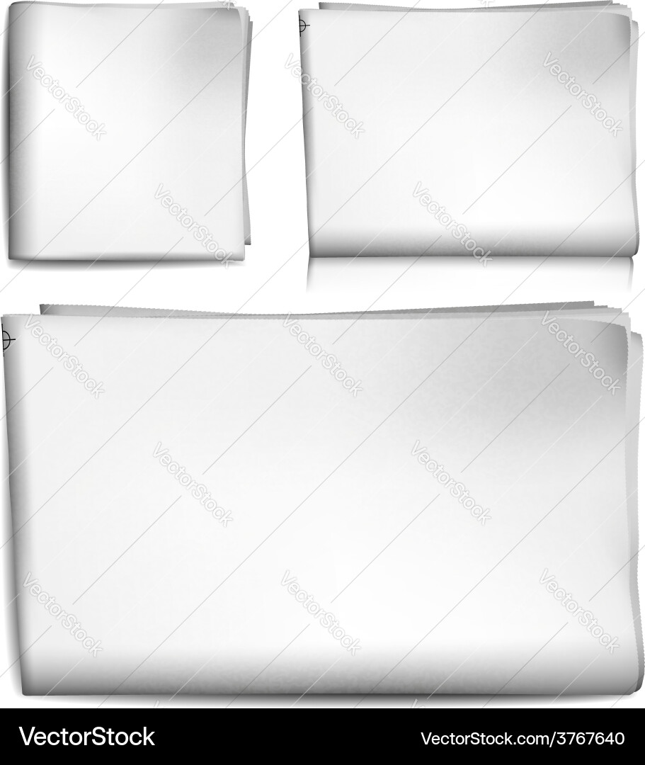 Blank newspaper Royalty Free Vector Image - VectorStock