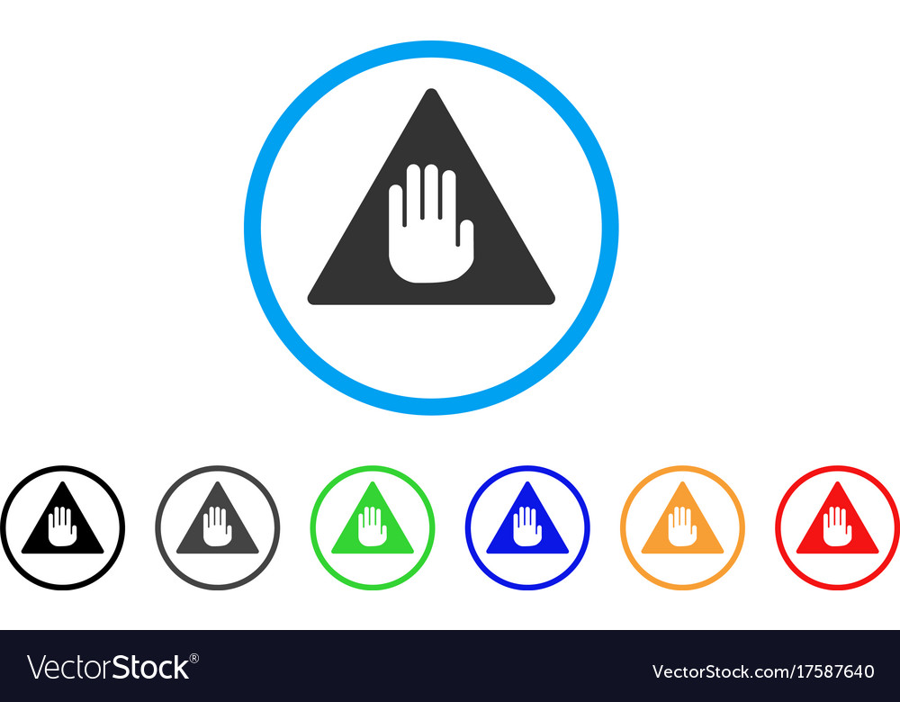 Caution rounded icon Royalty Free Vector Image