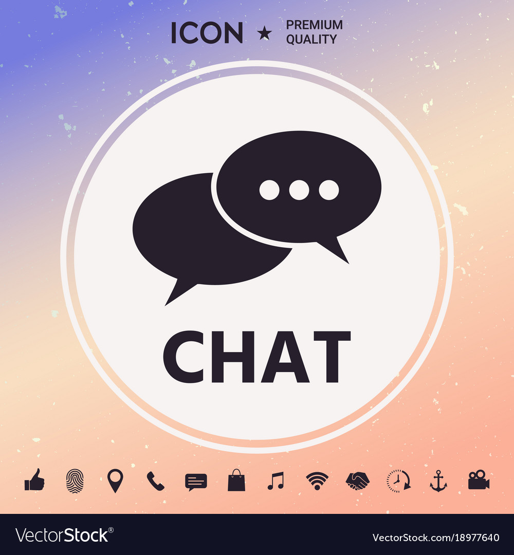 Chat button Royalty Free Vector Image - VectorStock