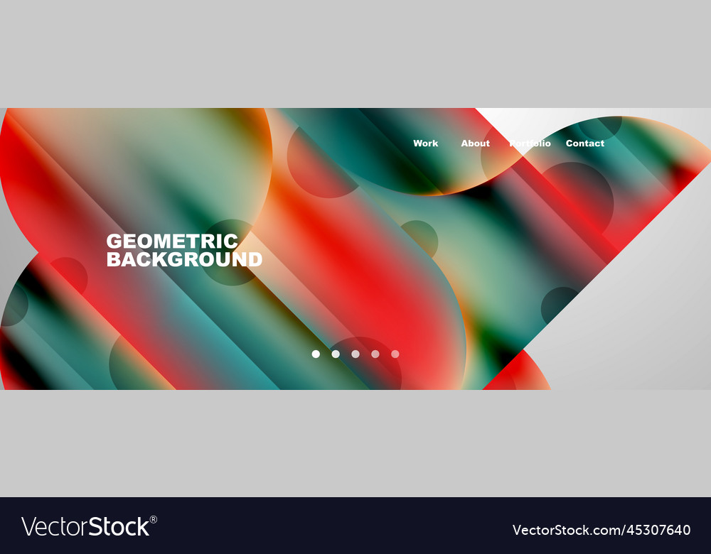 Circle round elements and lines geometric Vector Image