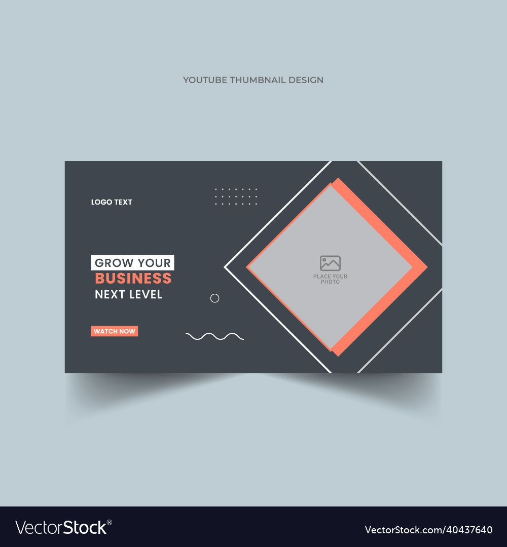 Corporate business youtube thumbnail template Vector Image