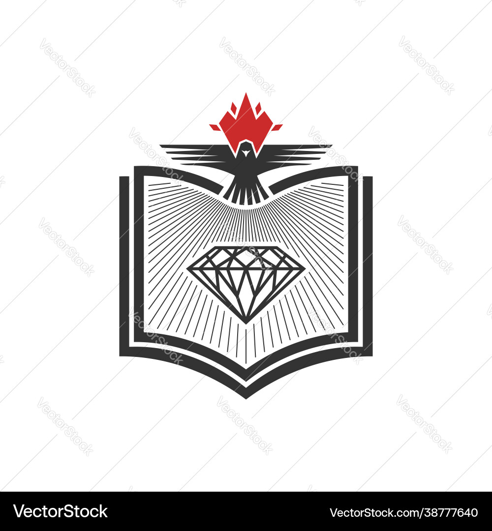 Diamond gods word and dove Royalty Free Vector Image