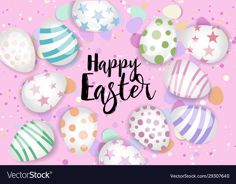 Happy easter background Royalty Free Vector Image
