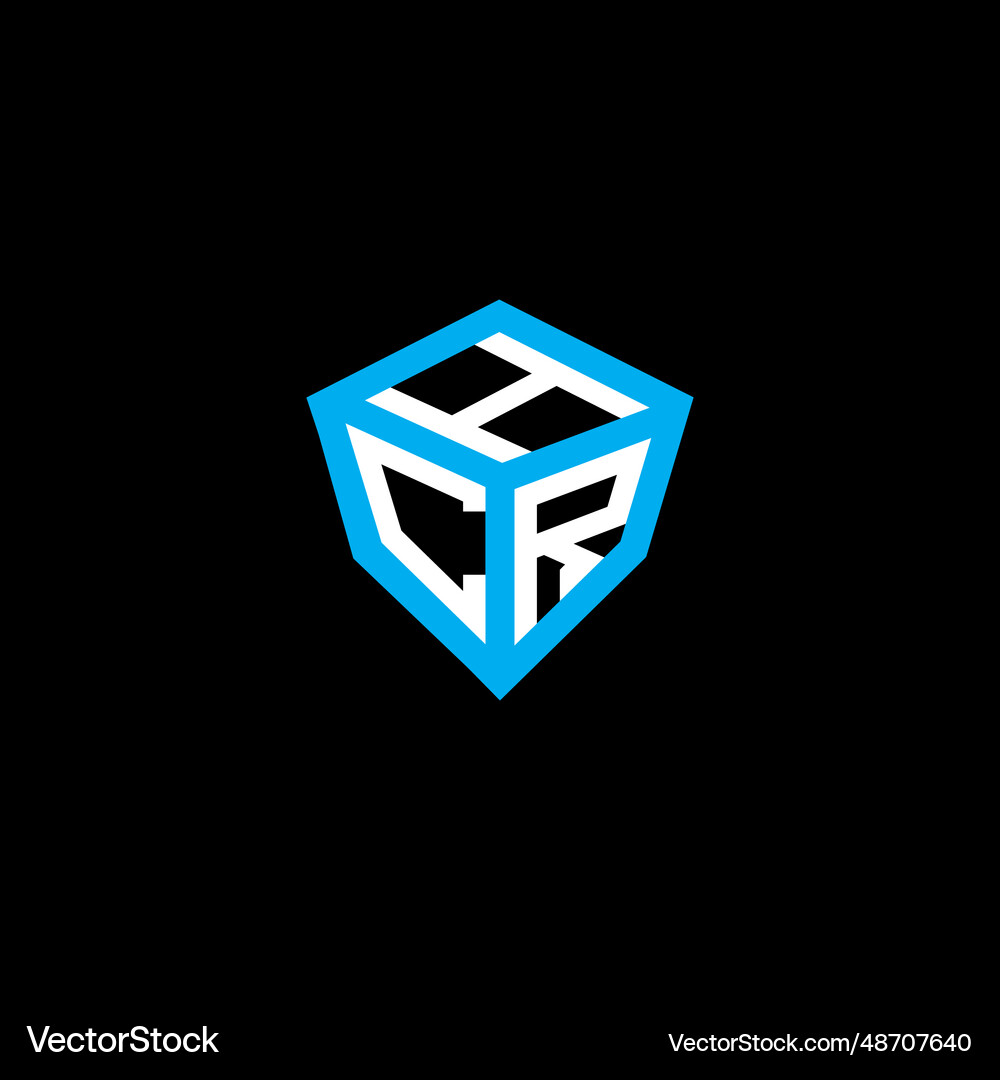 Hcr letter logo design simple and modern Vector Image
