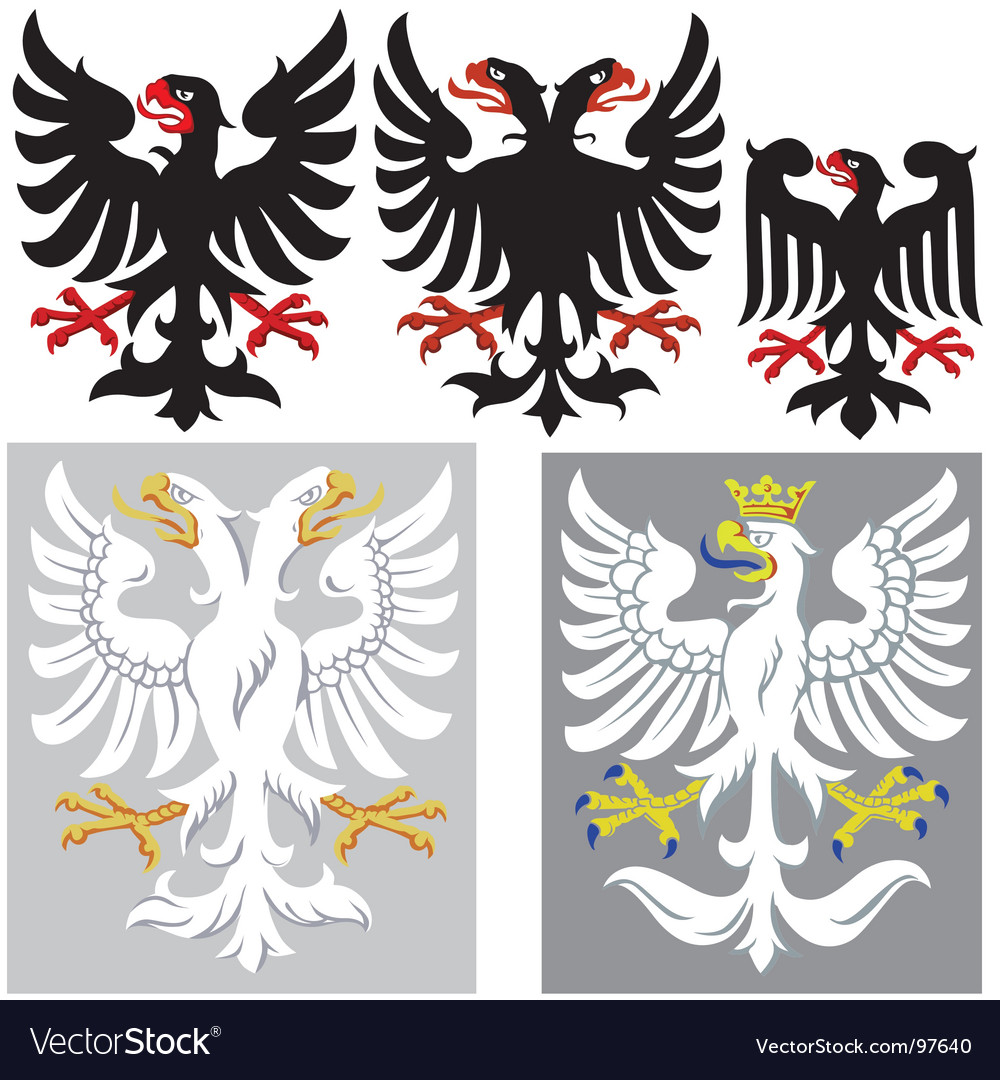 Heraldic eagles Royalty Free Vector Image - VectorStock