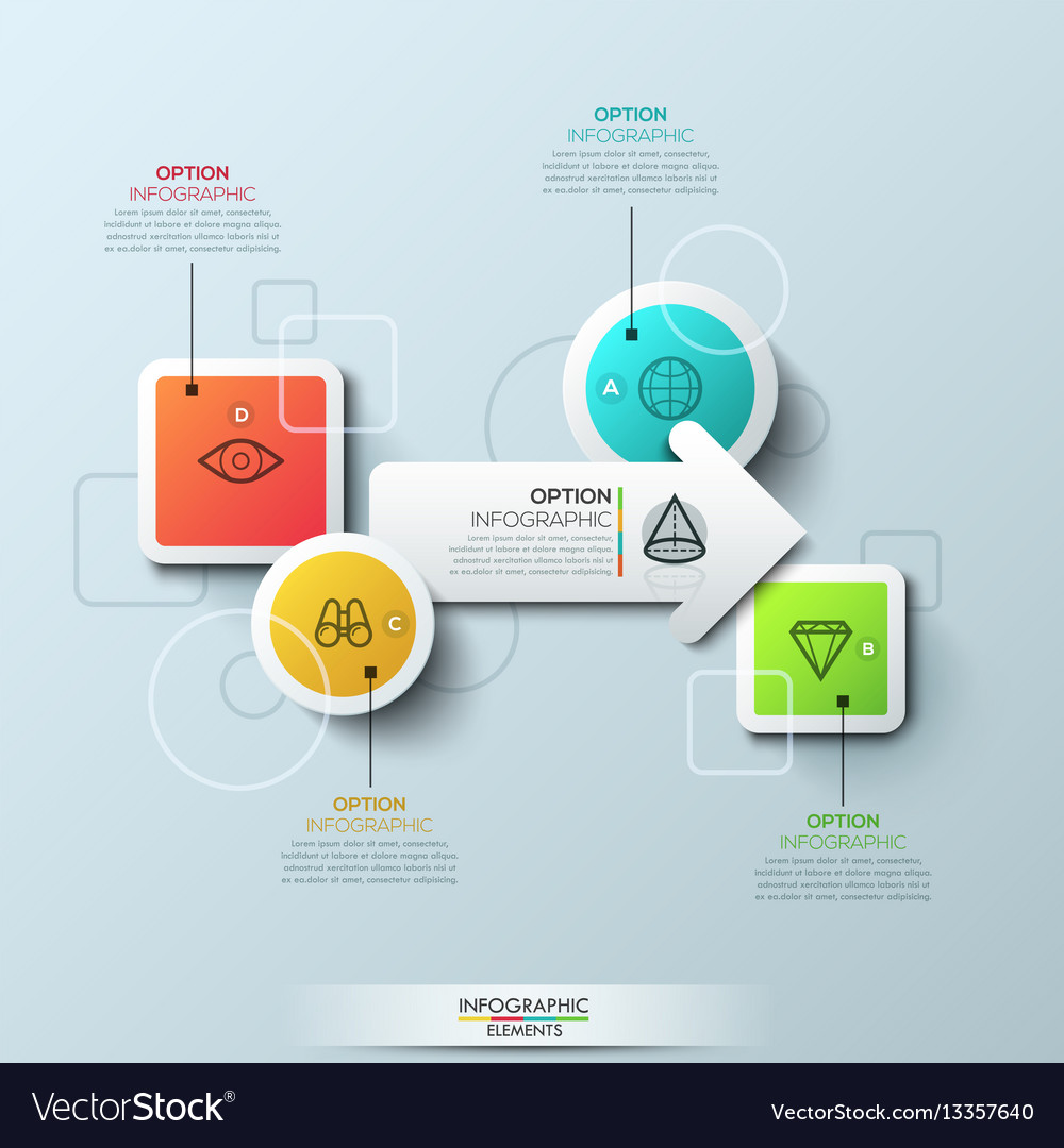 Infographic design template with elements of Vector Image