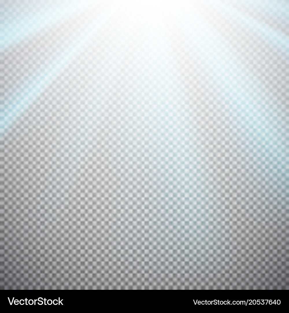 Light effect on transparent background Royalty Free Vector