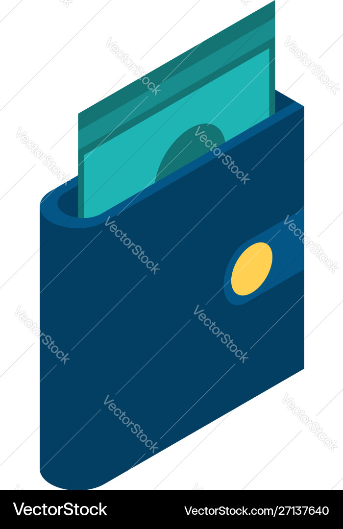 Money wallet icon isometric style Royalty Free Vector Image
