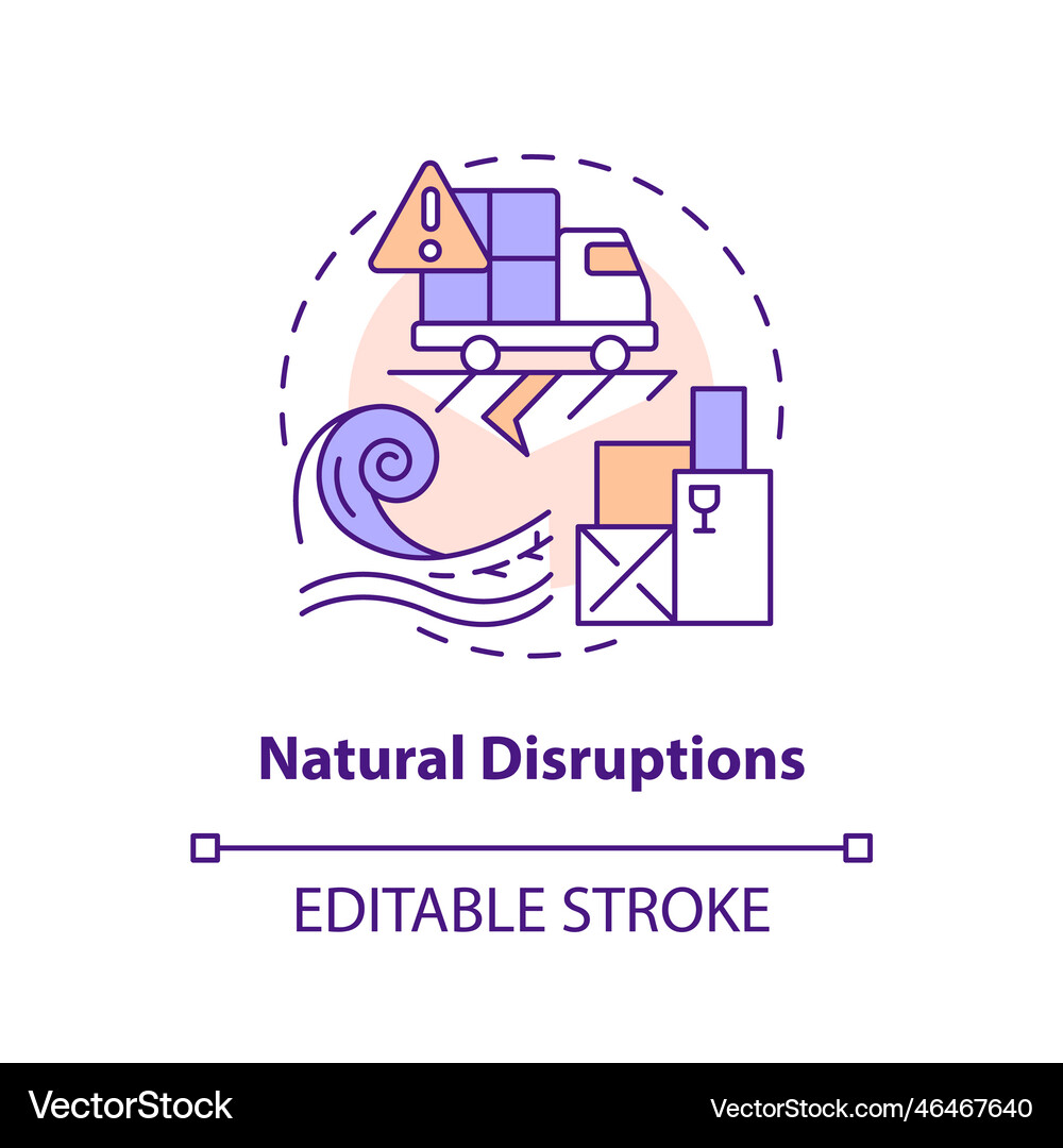 Natural Disruptions Concept Icon Royalty Free Vector Image