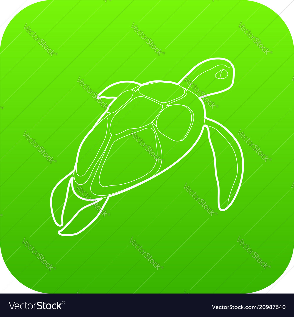 Turtle icon green Royalty Free Vector Image - VectorStock