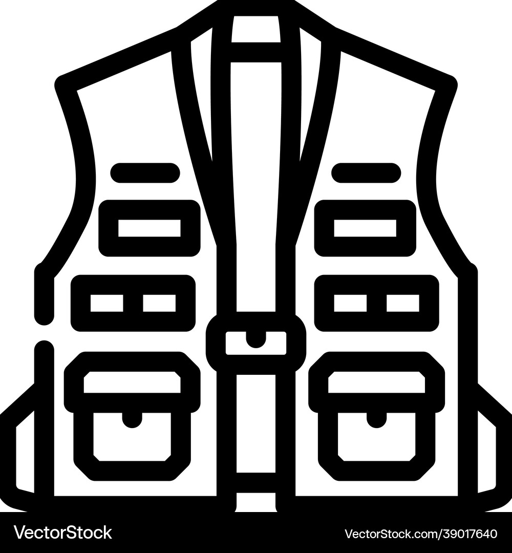Vest clothing line icon Royalty Free Vector Image