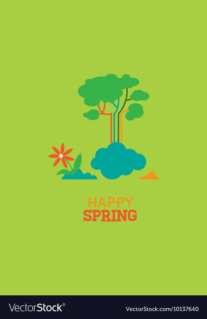 With spring clouds Royalty Free Vector Image - VectorStock