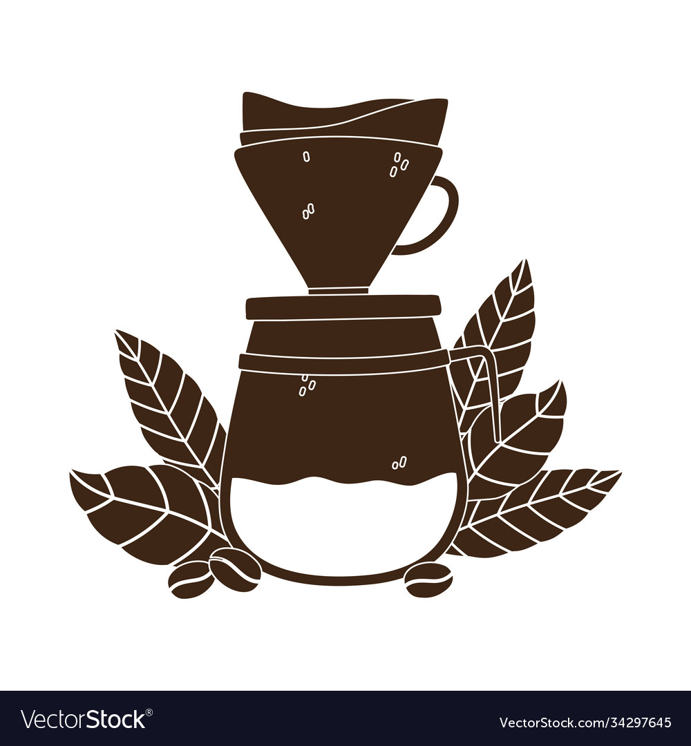 Coffee brewing methods drip maker grains Vector Image