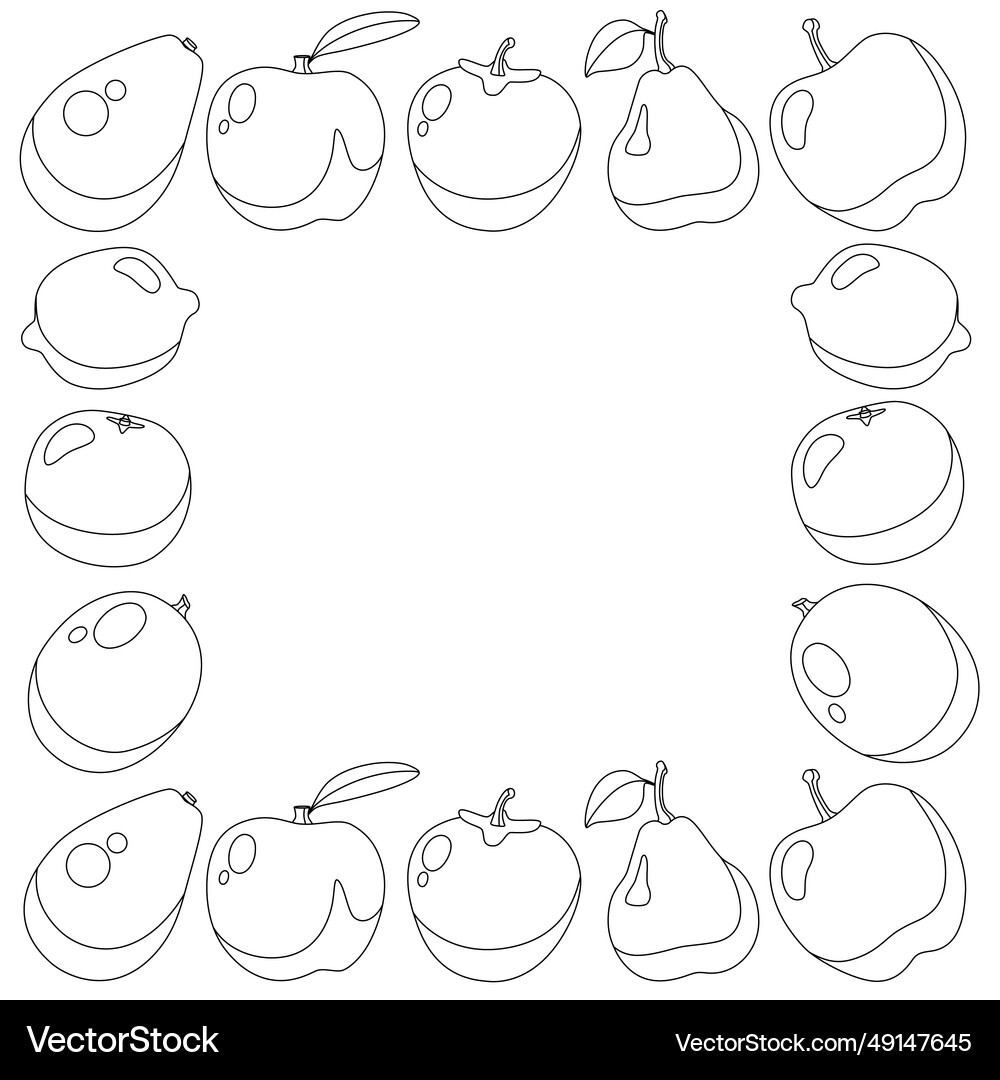 Coloring book for children in frame with set Vector Image