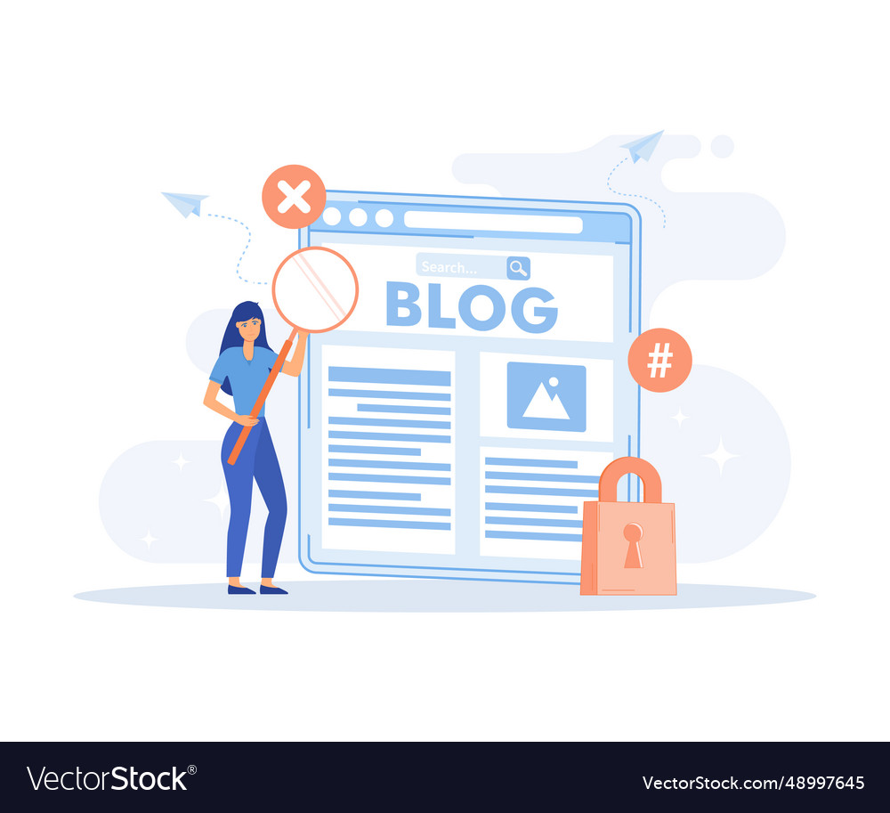 Digital Advertising Blog Promotion Mistake Vector Image