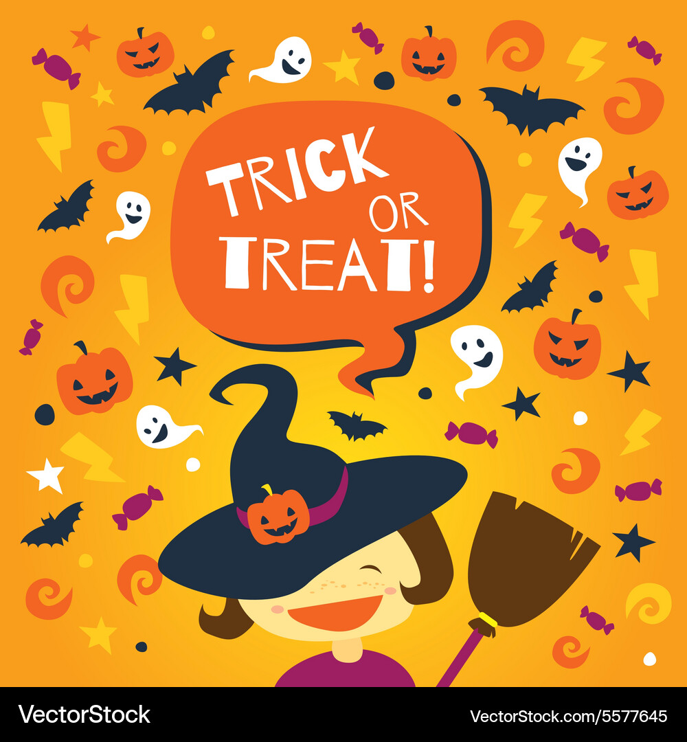 Happy halloween pattern with traditional elements Vector Image