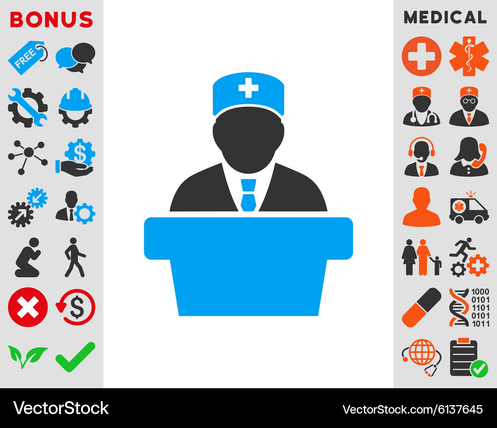 Health Care Official Icon Royalty Free Vector Image