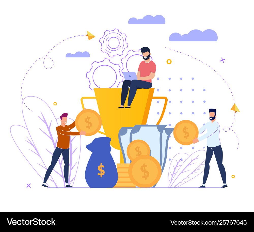 Investment profit strategy Royalty Free Vector Image