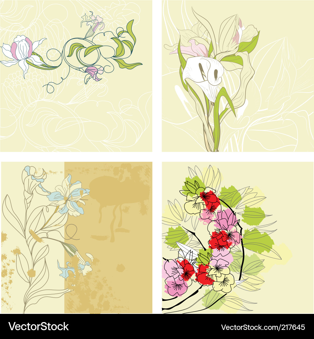 Set vintage background Royalty Free Vector Image