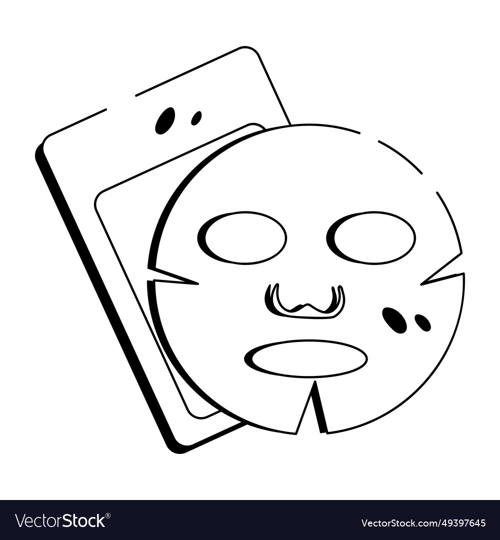 Sheet mask Royalty Free Vector Image - VectorStock
