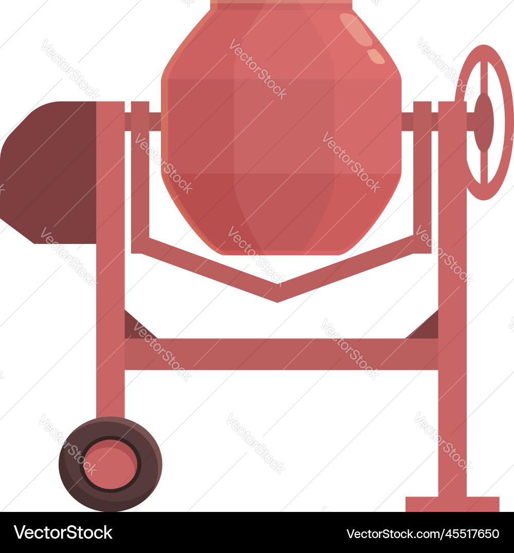 Cement mixer icon cartoon concrete machine Vector Image