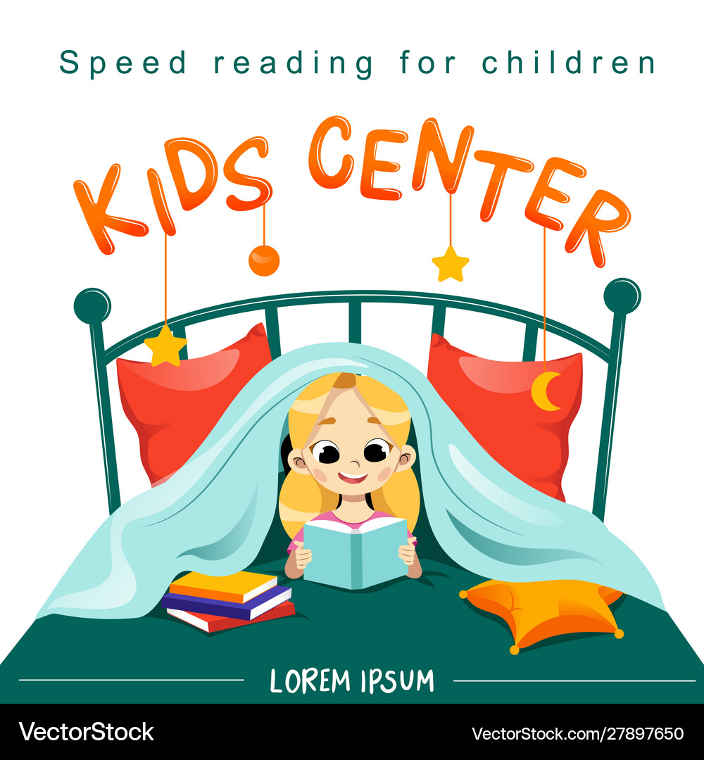 Children creativity center banner template art Vector Image