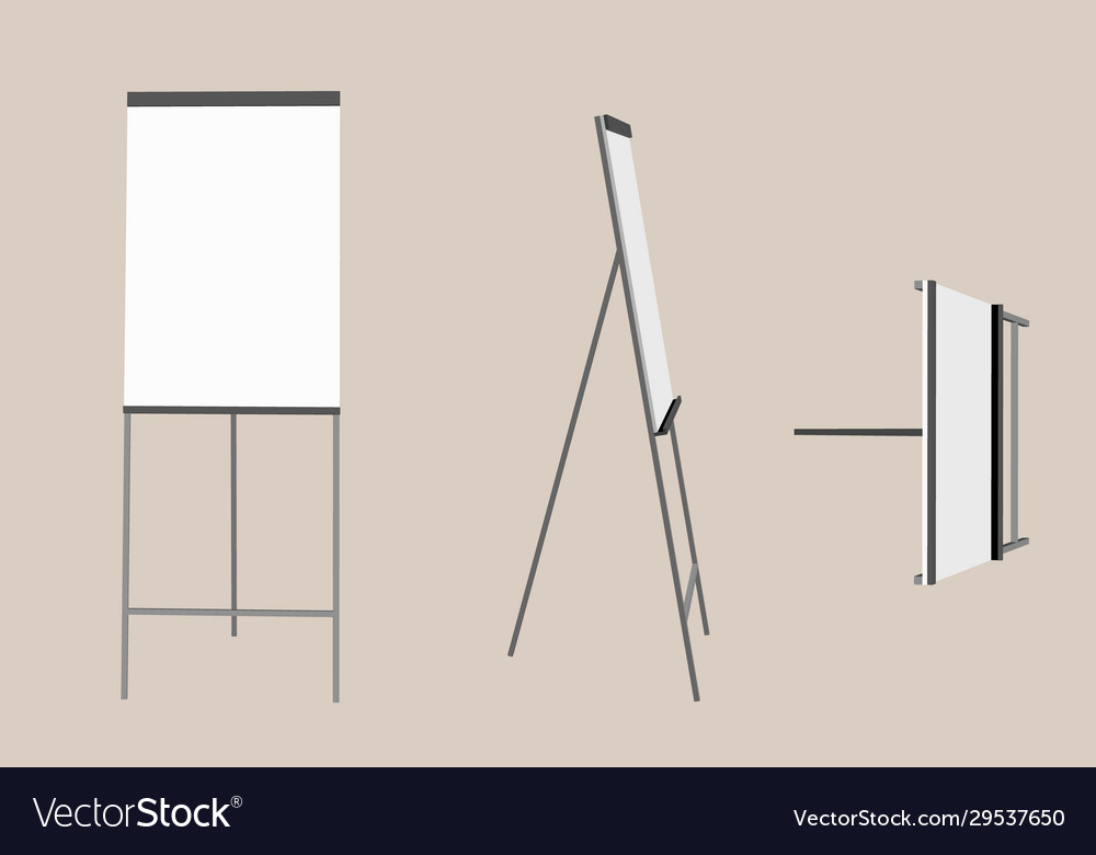 Empty flip chart 3d Royalty Free Vector Image - VectorStock