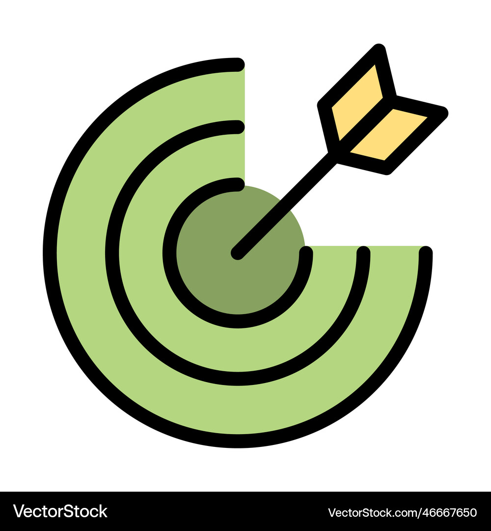 Goal color line icon Royalty Free Vector Image