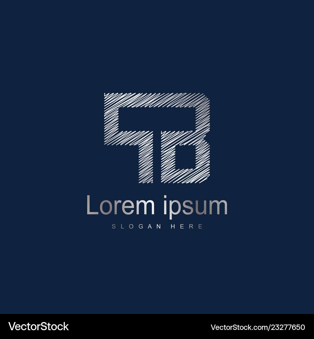 Initial Letter Pb Logo Template Design Royalty Free Vector