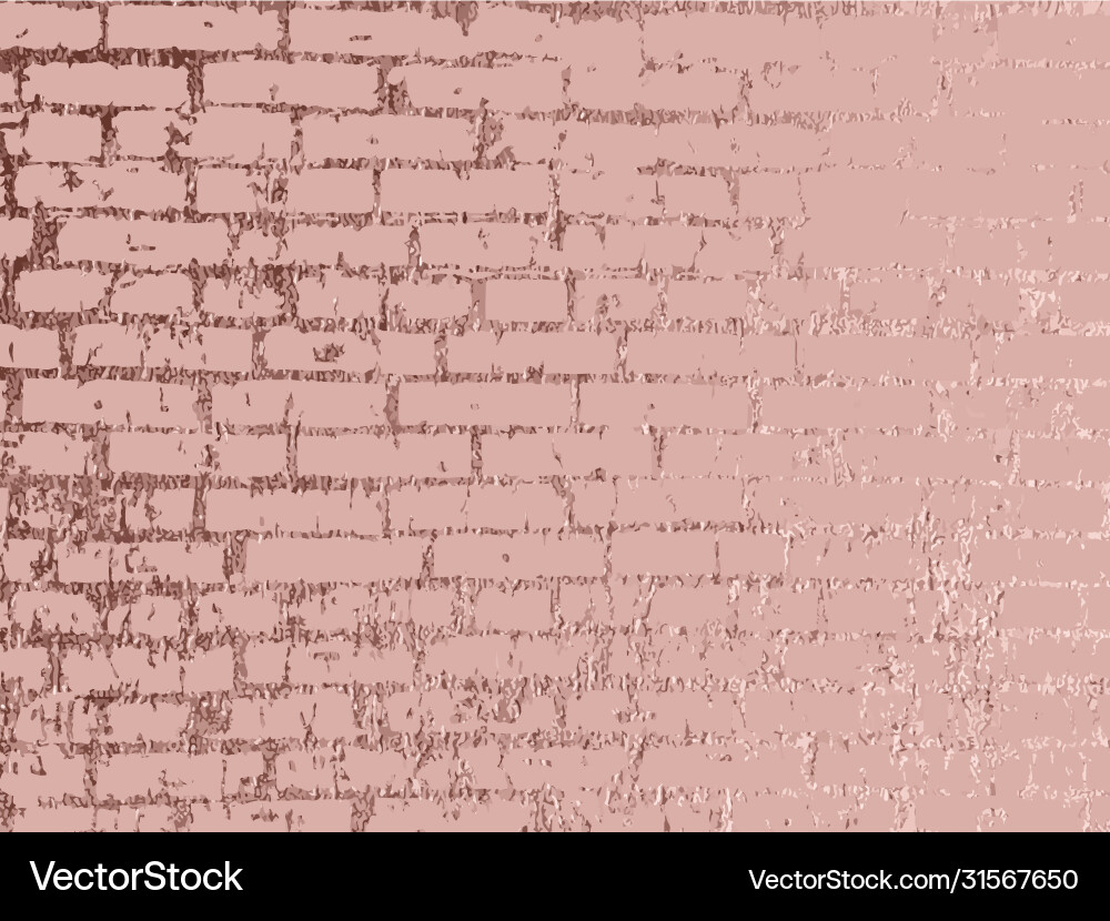 Rose gold brick wall luxury background Royalty Free Vector