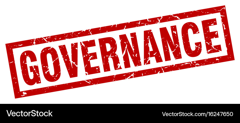 Square grunge red governance stamp Royalty Free Vector Image