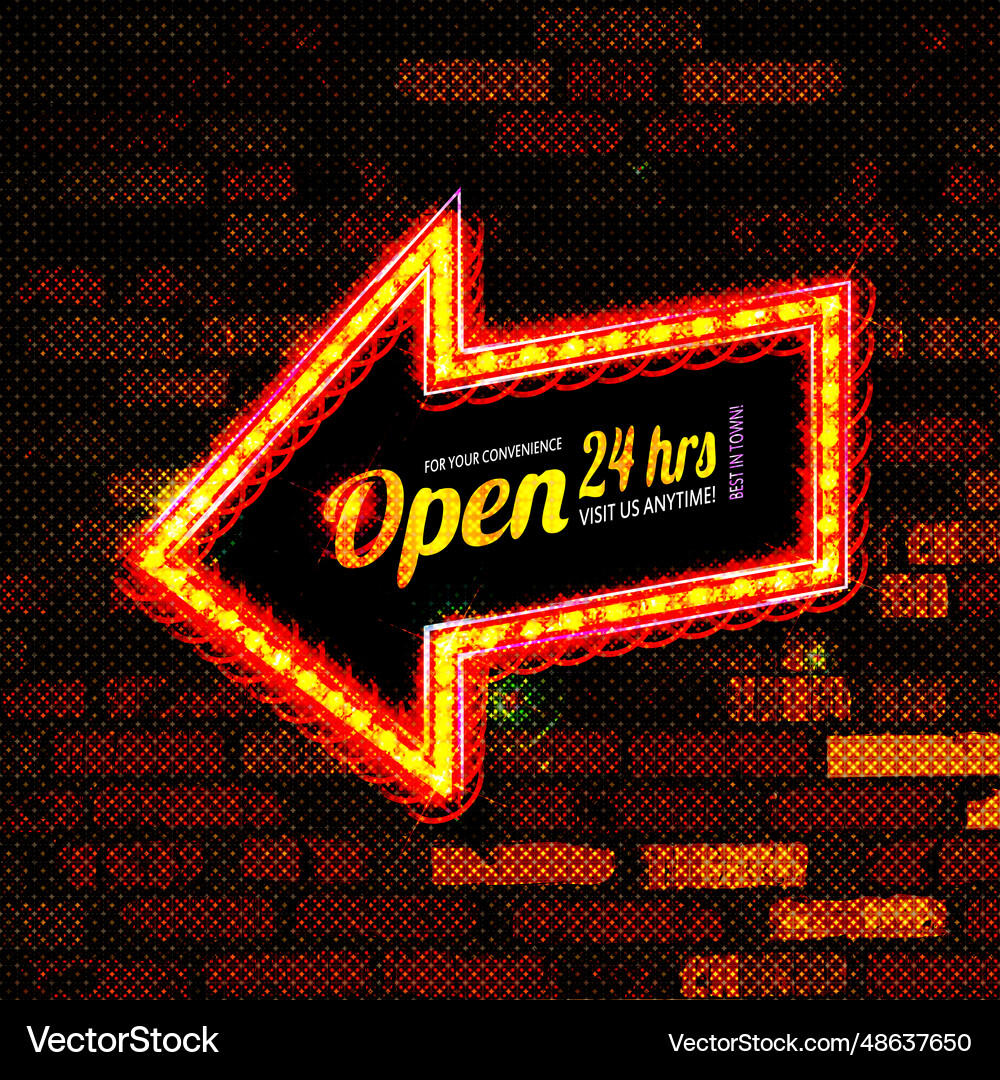 Vintage electric signboard Royalty Free Vector Image